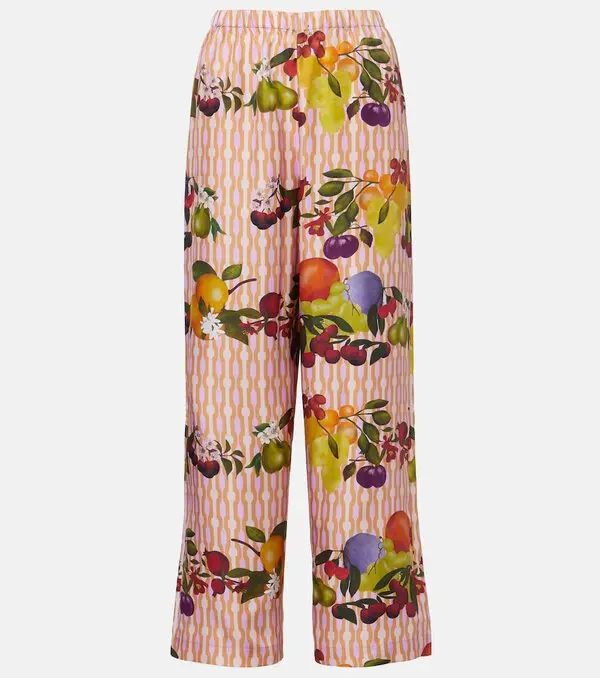 ERES Cannelle Silk Twill Wide-leg Pants - Multicoloured