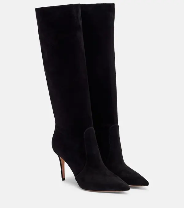 GIANVITO ROSSI Hansen 85 Suede Knee-high Boots