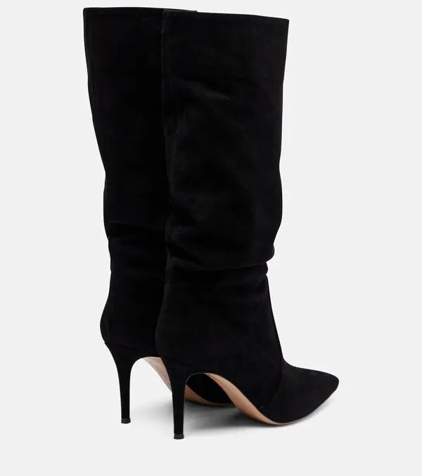 GIANVITO ROSSI Hansen 85 Suede Knee-high Boots - Black