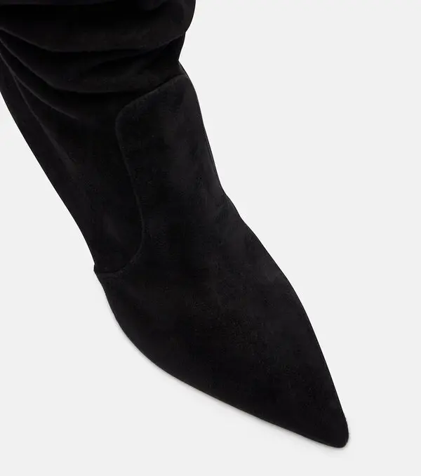 GIANVITO ROSSI Hansen 85 Suede Knee-high Boots - Black