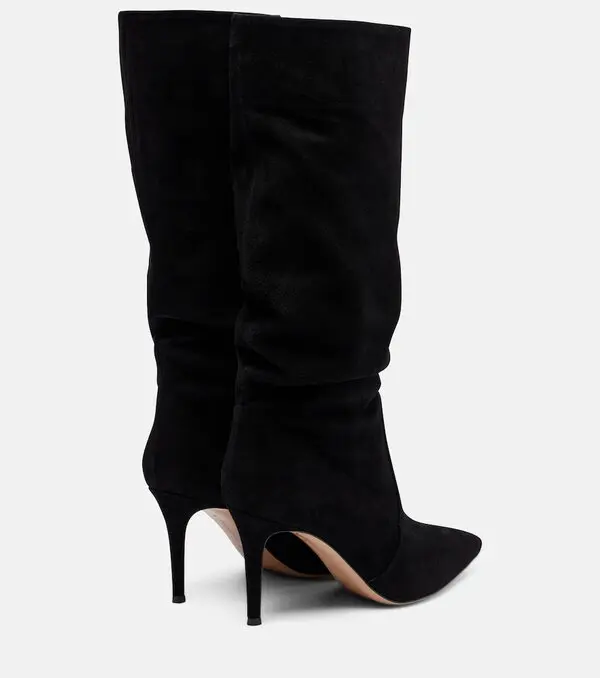 GIANVITO ROSSI Hansen 85 Suede Knee-high Boots - Black