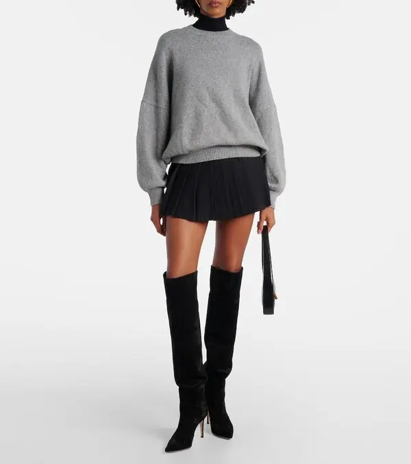 GIANVITO ROSSI Hansen 85 Suede Knee-high Boots - Black