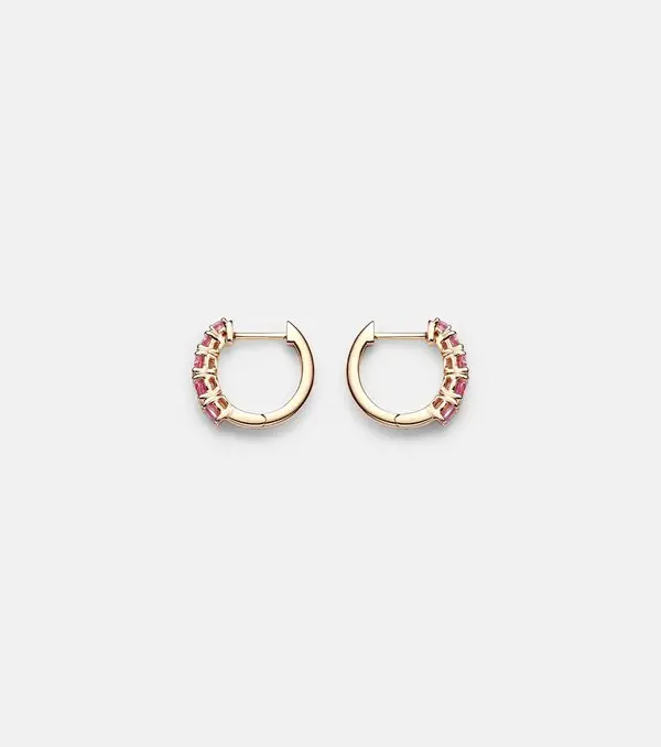 ANITA KO 18kt Rose Gold Huggie Earrings With Sapphires