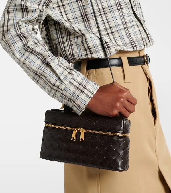 Bottega Veneta Bang Bang Intrecciato Leather Vanity Bag - Brown