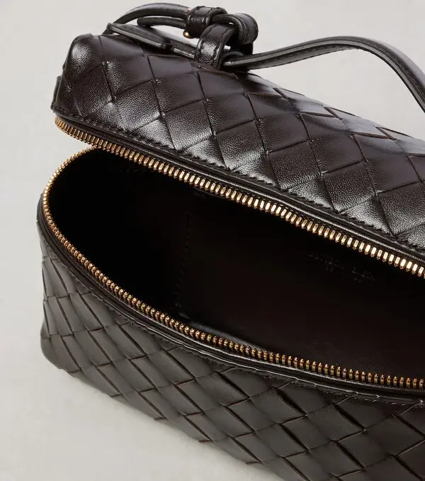 Bottega Veneta Bang Bang Intrecciato Leather Vanity Bag - Brown
