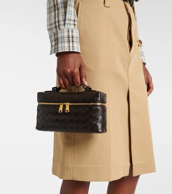 Bottega Veneta Bang Bang Intrecciato Leather Vanity Bag - Brown