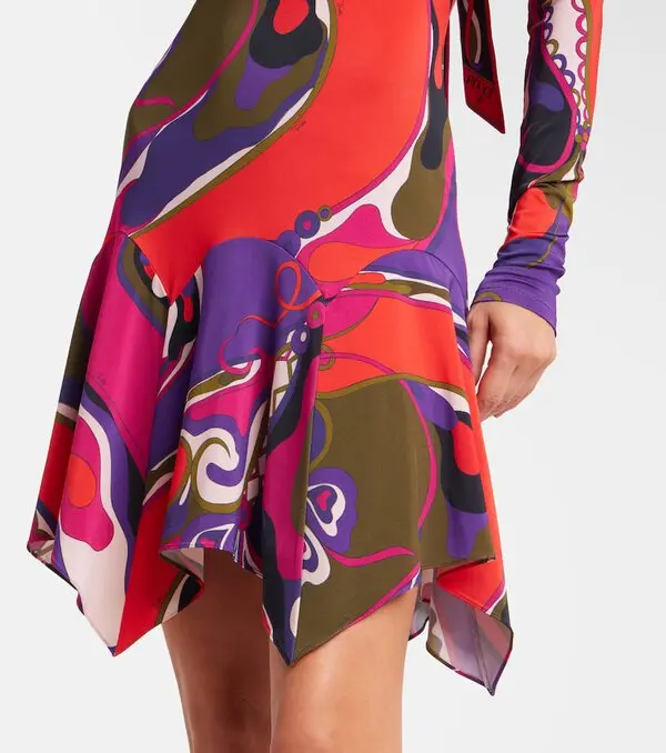Emilio Pucci Orchidee Jersey Minidress