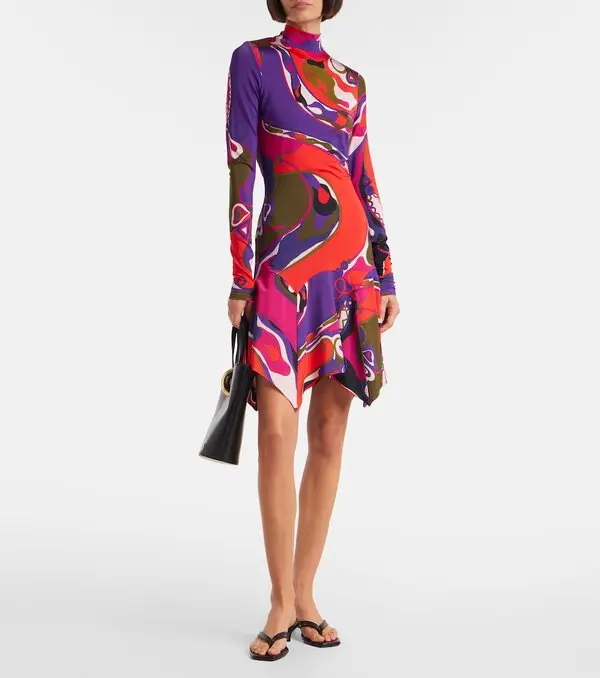 Emilio Pucci Orchidee Jersey Minidress