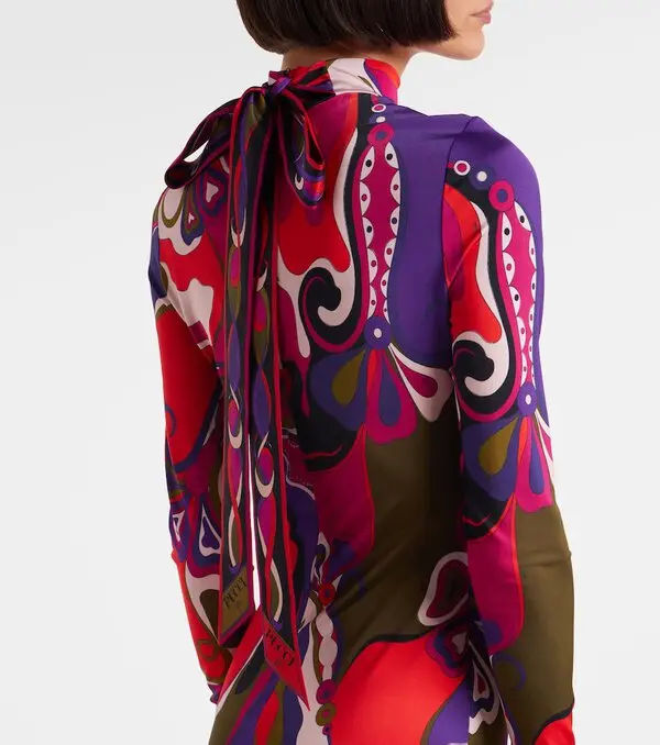 Emilio Pucci Orchidee Jersey Minidress