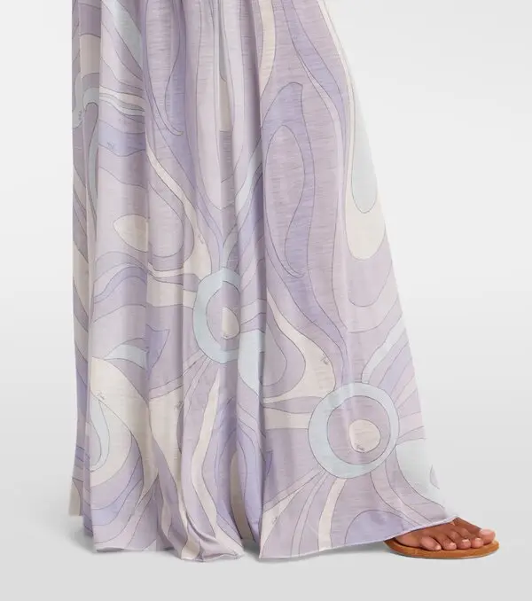 Emilio Pucci Iride Gathered Wool-blend Gown