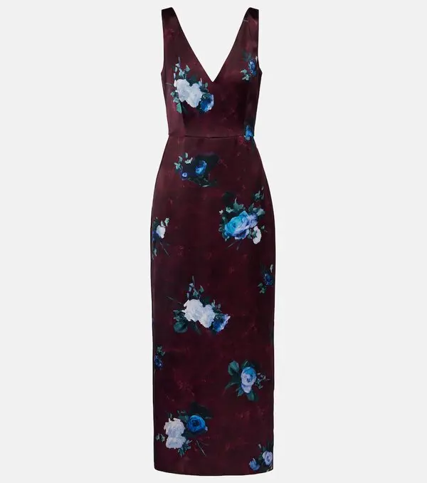 Erdem Floral Duchesse Cocktail Dress - Multicoloured