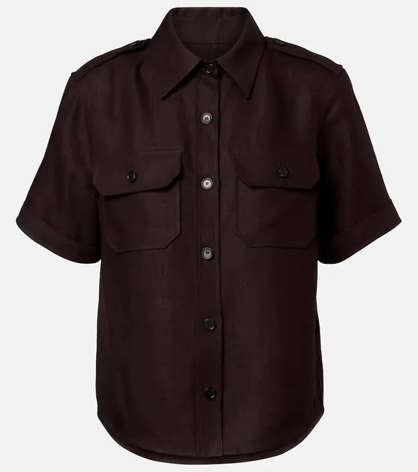 Loro Piana Annalisa Linen Shirt - Brown