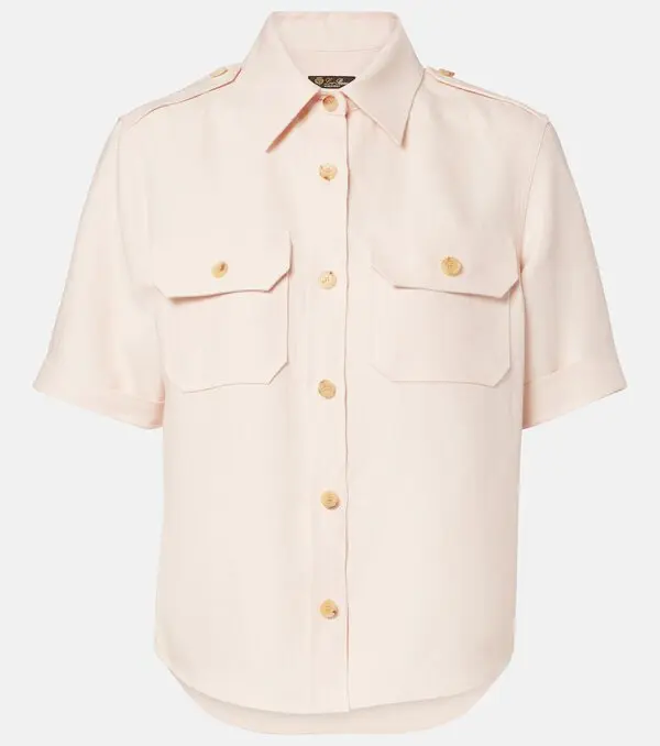Loro Piana Annalisa Linen Shirt - Pink