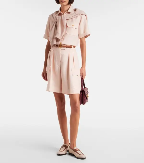 Loro Piana Annalisa Linen Shirt - Pink