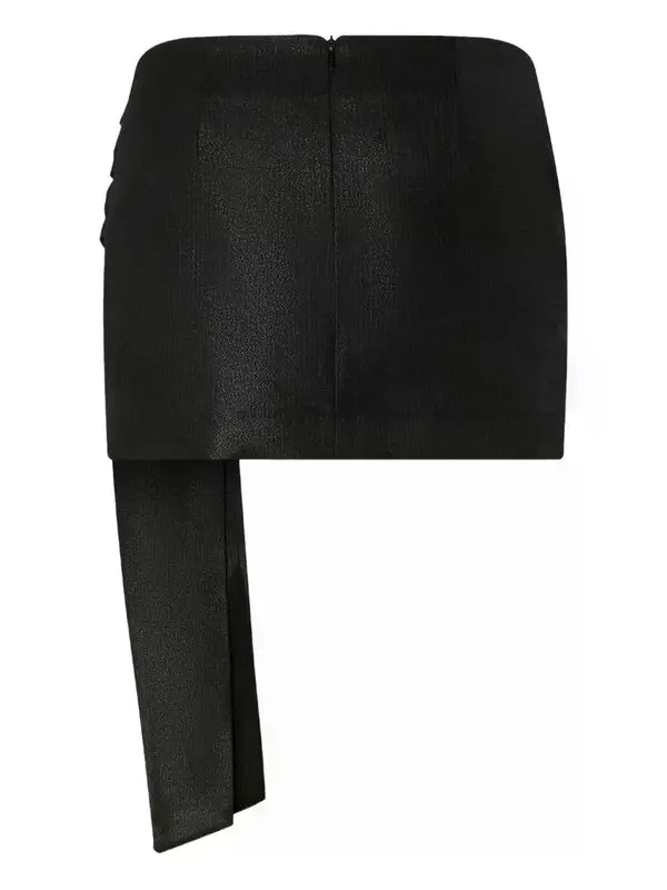 Pinko Draped Mini Skirt With Bow Detail