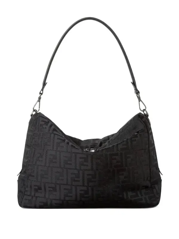 Fendi Large Ff Nylon Bag - Black