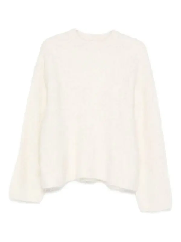 Soft Goat Roll Neck Cashmere Sweater - White