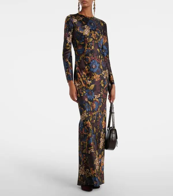 Veronica Beard Gemma Floral Silk-blend Maxi Dress