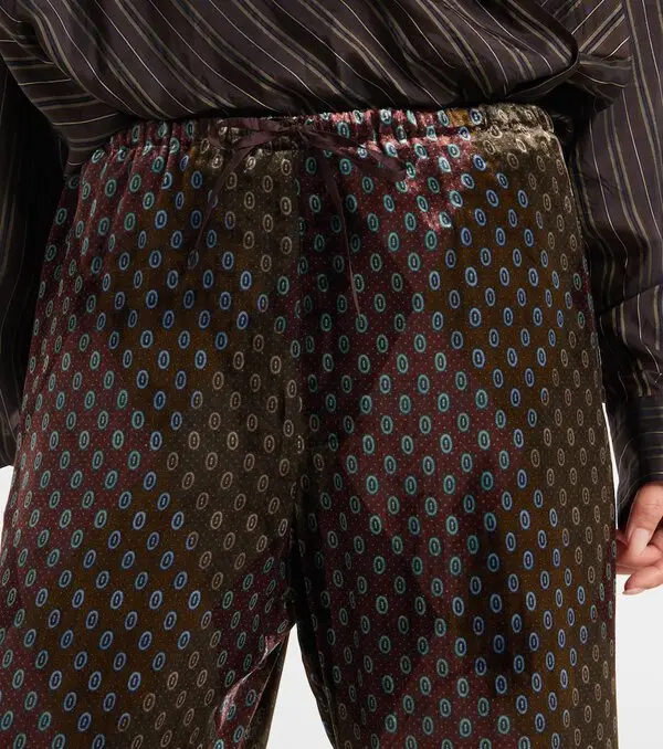 Dries Van Noten Printed Wide-leg Satin Pants - Multicoloured