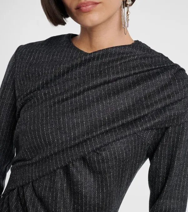 Isabel Marant Étoile Asna Chalk Stripe Wool And Cotton Top