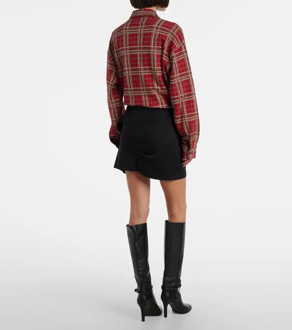 Isabel Marant Étoile Rosaria Draped Virgin Wool Miniskirt