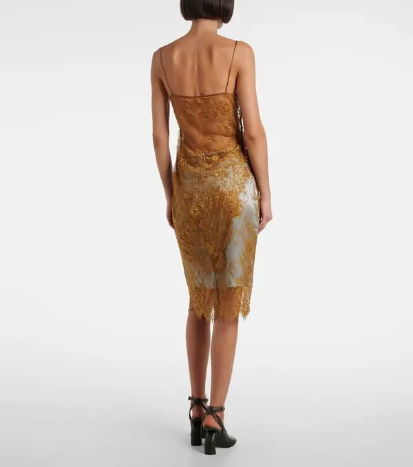 JACQUES WEI Silk-trimmed Lace Top