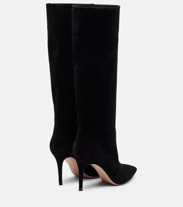 GIANVITO ROSSI Hansen 85 Suede Knee-high Boots - Black
