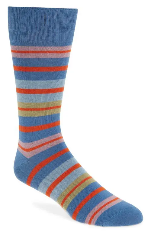 Paul Smith Kean Stripe Cotton Blend Socks - Dark Olive