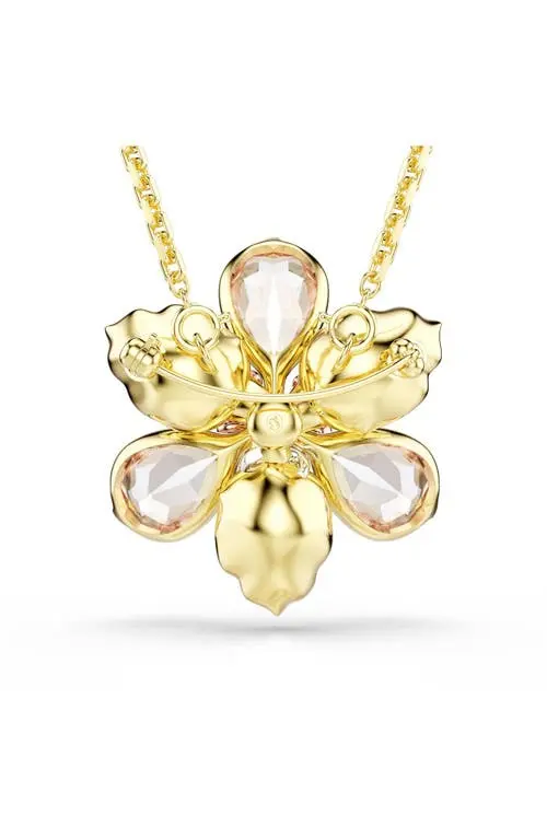 SWAROVSKI Idyllia Crystal Flower Brooch Pendant Necklace