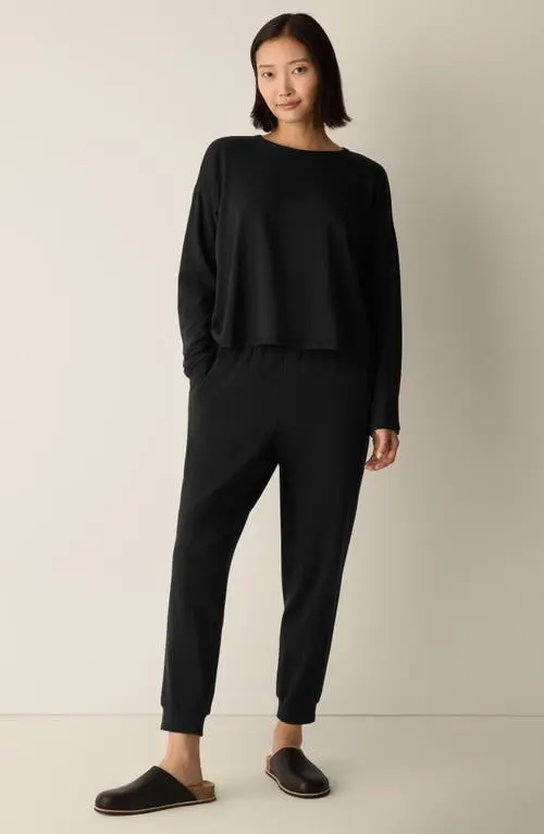 Eileen Fisher Boxy Terry Top - Black