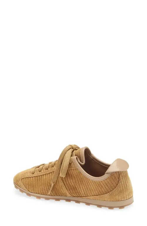 Jacquemus Corduroy Suede Tennis Sneakers - Camel
