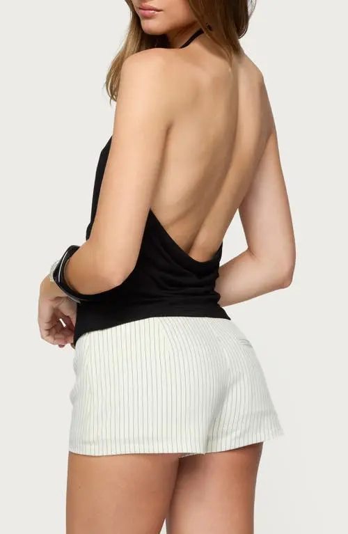 EDIKTED Carmel Open Back Halter Top