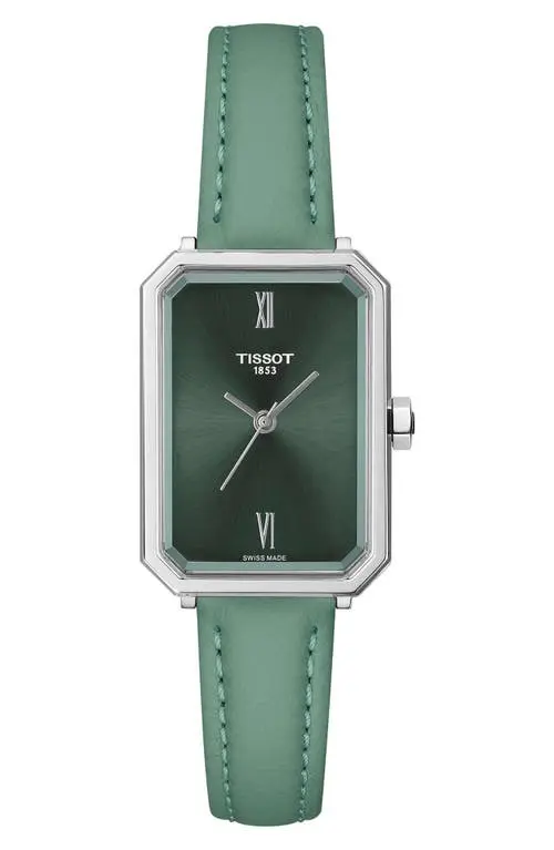 TISSOT Leather Strap Watch - Green