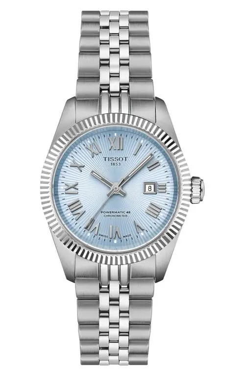 TISSOT Ballade Powermatic 48 Cosc Bracelet Watch - Ice Blue