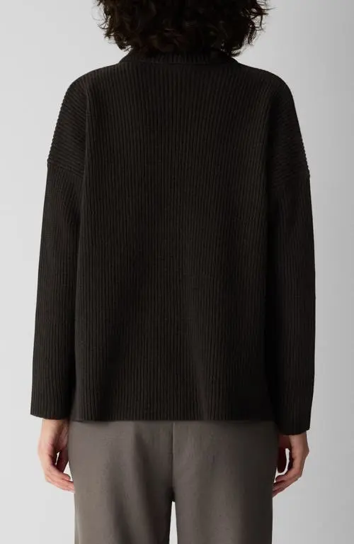 Eileen Fisher Ribbed Turtleneck Sweater
