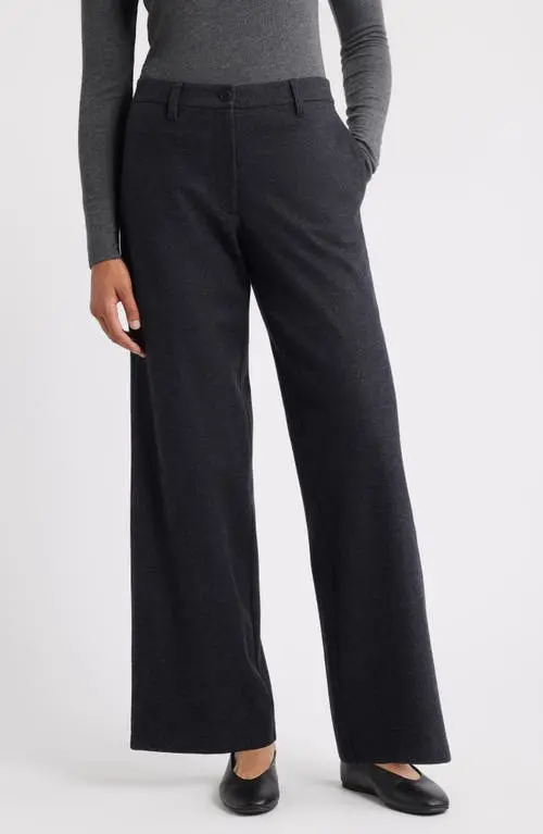 Eileen Fisher Wide Leg Virgin Wool Pants