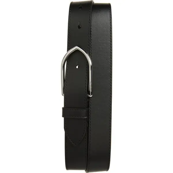Jacquemus La Ceinture Bambino Leather Belt - Black/silver 99s