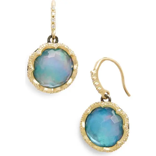 Armenta Old World Opal Drop Earrings - Gold