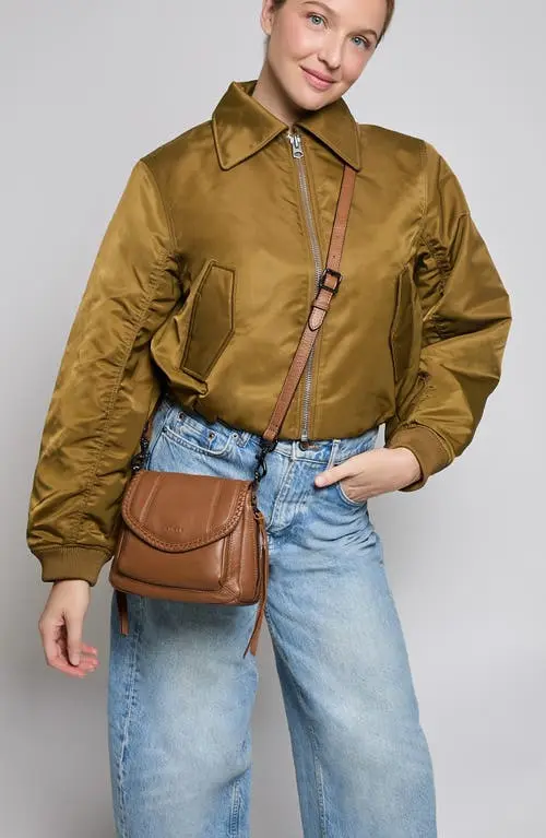 AIMEE All For Love Leather Crossbody Bag - Chestnut
