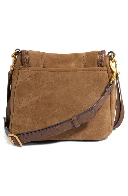 AIMEE All For Love Leather Crossbody Bag - Coffee Suede