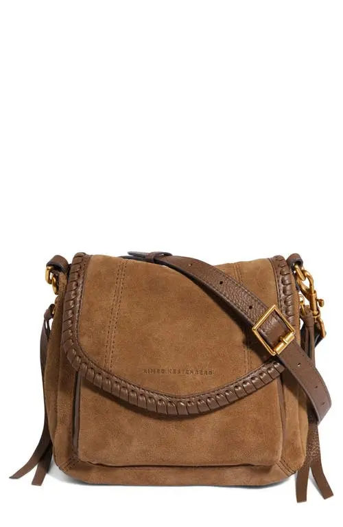 AIMEE All For Love Leather Mini Crossbody Bag - Fudge
