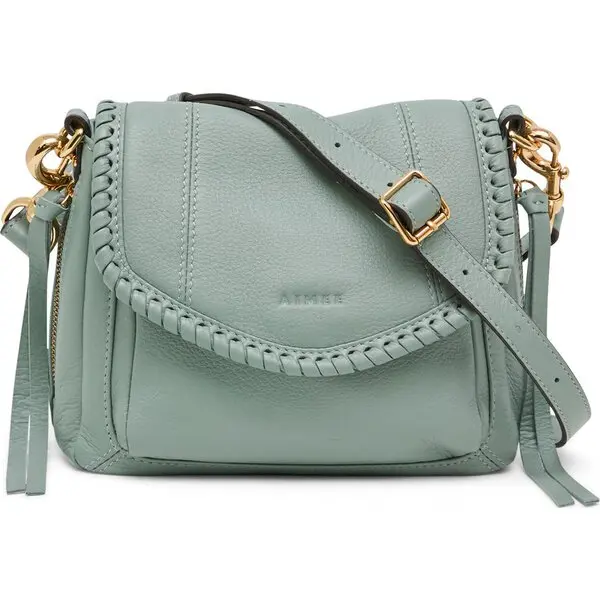AIMEE All For Love Leather Crossbody Bag - Healers Green
