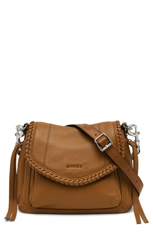 AIMEE All For Love Leather Mini Crossbody Bag - Latte