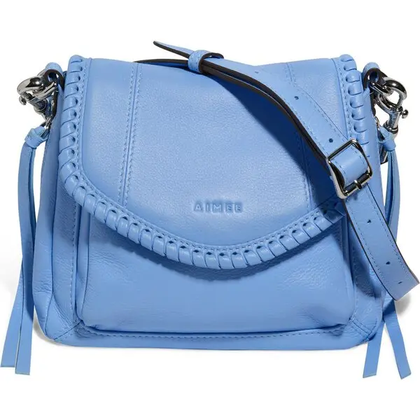 AIMEE All For Love Leather Crossbody Bag - Pure Blue