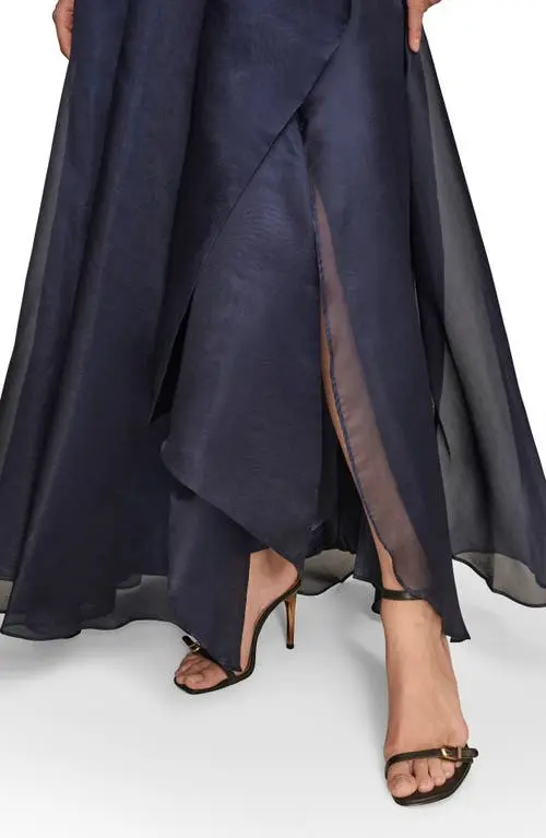 Donna Karan New York Strapless Ruched Bodice Gown - Ink