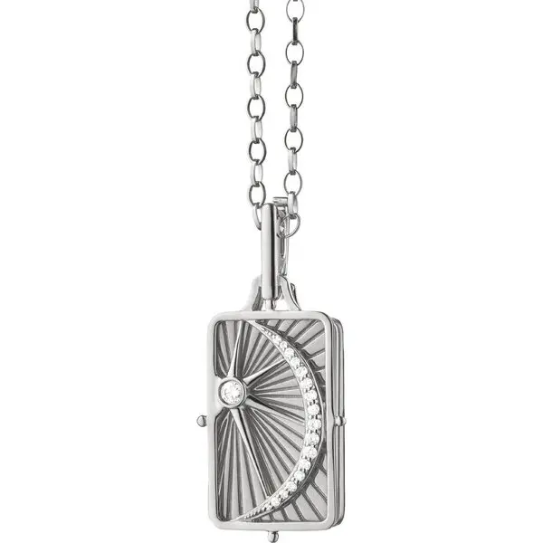 Monica Rich Kosann Sterling Sun, Moon And Stars Locket Necklace - Silver