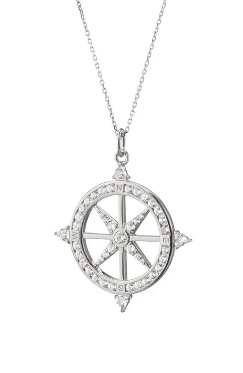 Monica Rich Kosann Adventure Compass Pendant Necklace - Silver