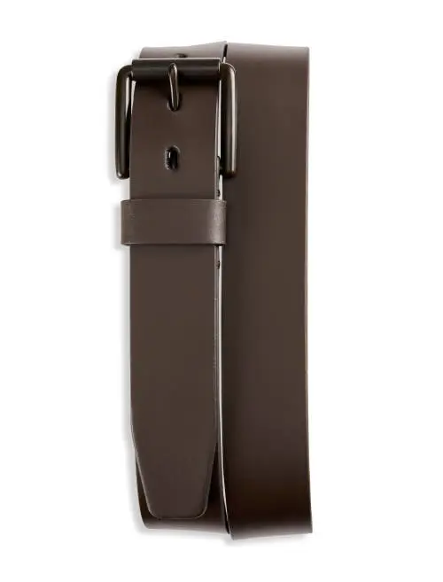 HARBOR BAY BY DXL Leather Roller Buckle Belt - Brown