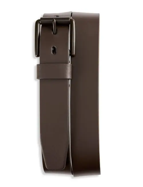 HARBOR BAY BY DXL Leather Roller Buckle Belt - Brown
