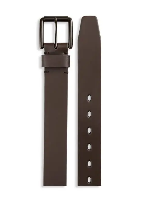 HARBOR BAY BY DXL Leather Roller Buckle Belt
